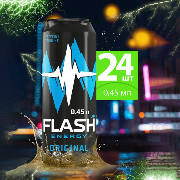 Энергетический напиток Flash Up Energy Original, 24 банок - купить с доставкой по выгодным ценам ...
