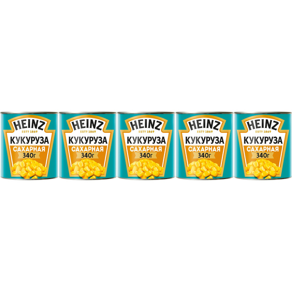 Кукуруза Heinz Сахарная 340 г, набор: 5 штук купить на OZON по низкой ...