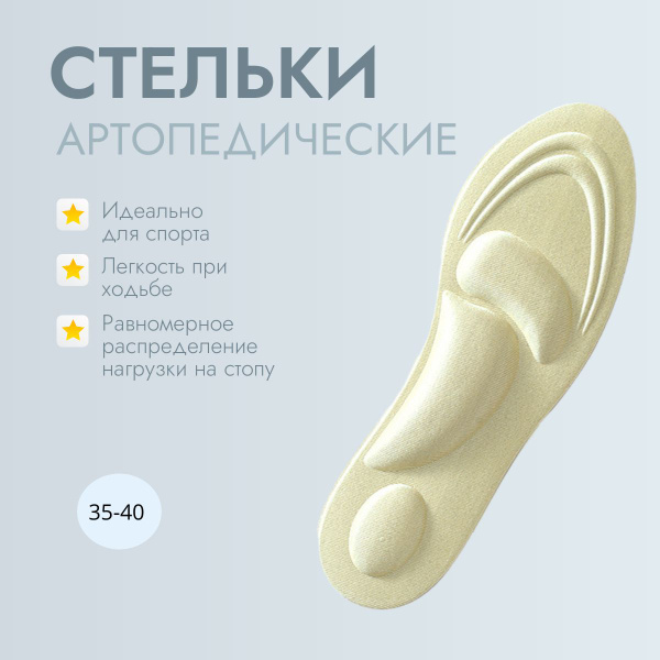 Ортопедические стельки 4D мягкие анатомические от плоскостопия для ...