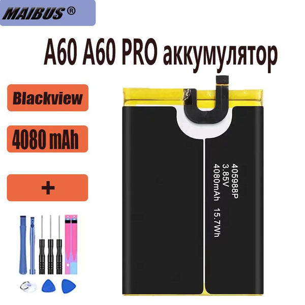 2024 Аккумулятор для Blackview A60 A60 pro 4080mAh + инструмент для разборки + аккумуляторный ...