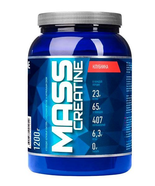 Гейнер R-line Mass + Creatine 1200 г, 10 порций (Клубника) - купить с ...