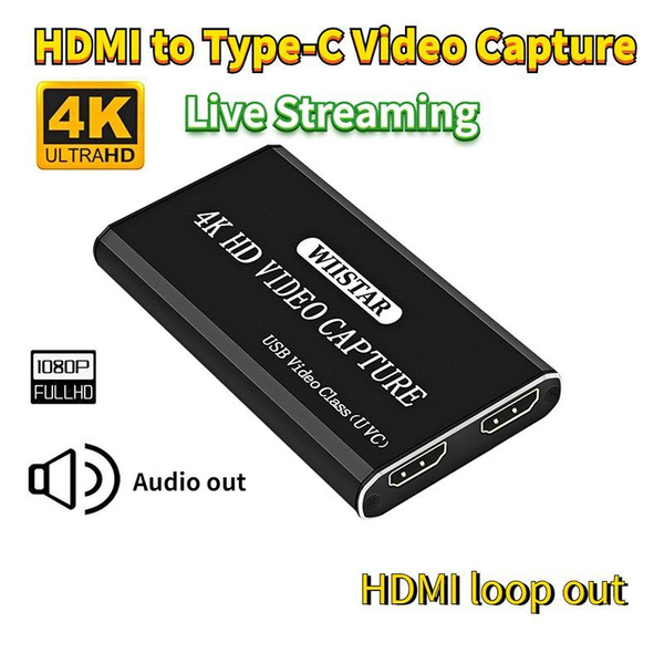 Карта захвата видео 4K с HDMI на Type-C, карта захвата игр с частотой ...
