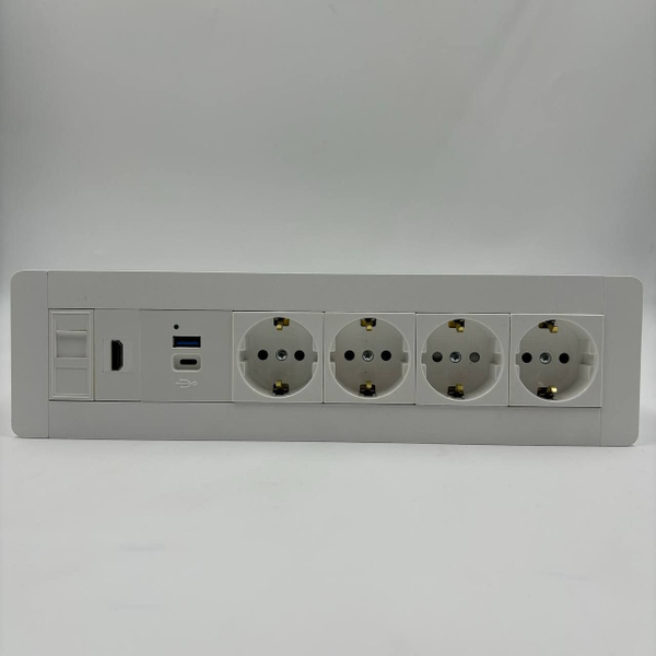 Встраиваемая модульная розетка 5 Евро + RJ45 + HDMI + 2 USB A + C для ...