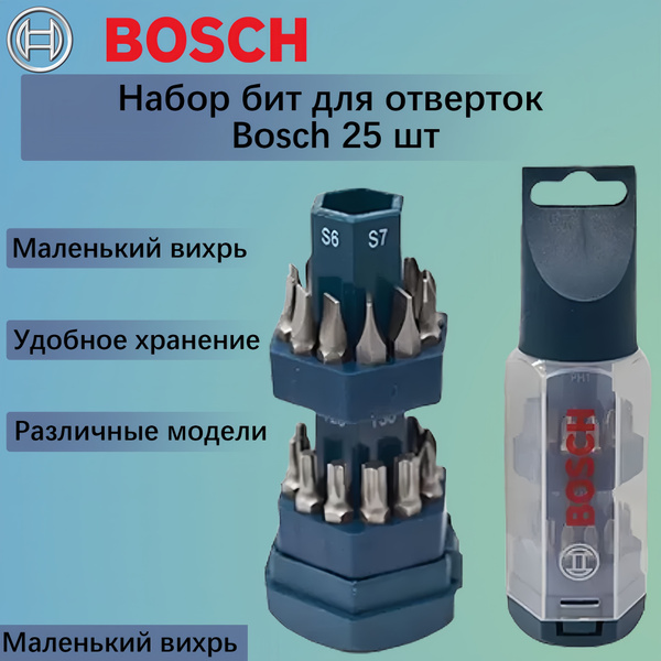 Набор бит для отверток Bosch 25 шт - купить с доставкой по выгодным ...