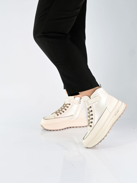 Ботинки Женский Ascalini молочный, размер 40 Зима 8 Стандартный средний (до 9 см) Россия купить ...