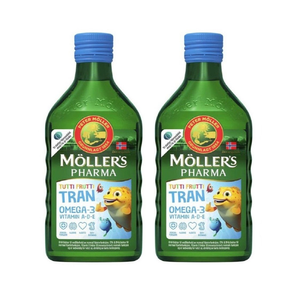 Омега-3 детский рыбий жир из печени трески MOLLERS TUTTI-FRUTTI 250 ml ...