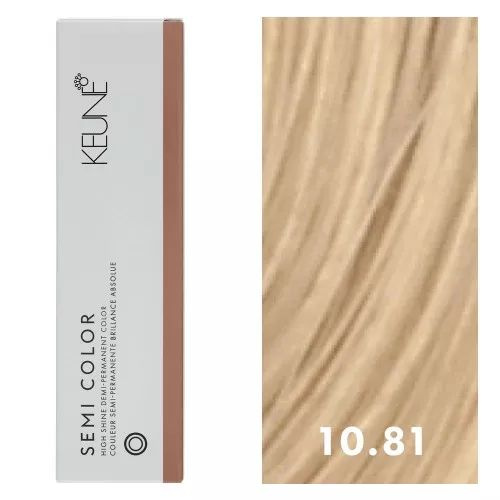 KEUNE SEMI COLOR 10.81, 60ml - краска для волос Супер светлый блондин ...