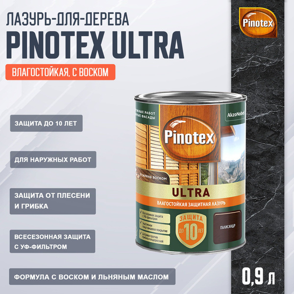 Pinotex ULTRA в цвете: Палисандр, 0,9л купить на OZON по низкой цене ...