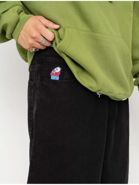 Джинсы Женский Мужской черный бананы Джинс размер 46 оверсайз Молния