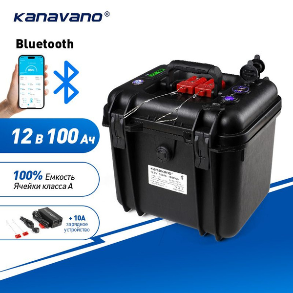 Kanavano Аккумуляторная батарейка, 12 В, 100000 мАч, 1 шт - купить с ...