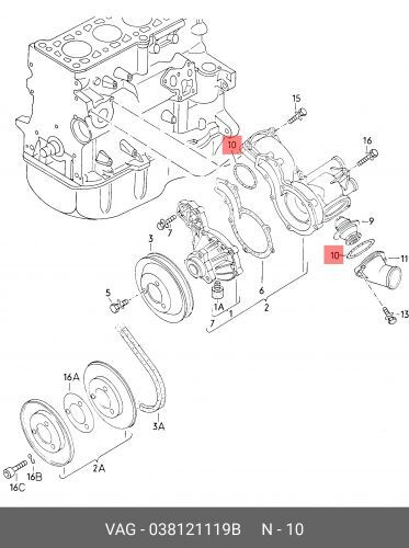Прокладка термостата VAG (VW/Audi/Skoda/Seat) 038121119B купить на OZON ...