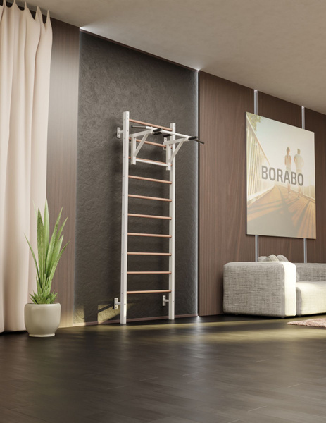 Шведская стенка Гибрид BORABO с навесным турником купить c доставкой на ...