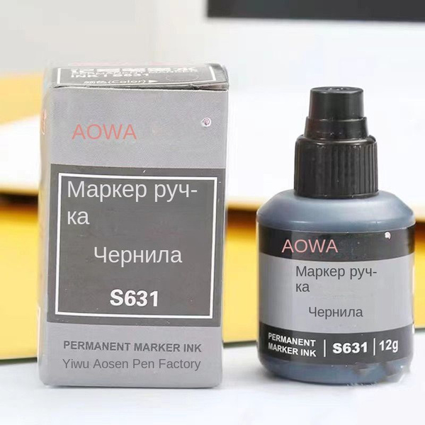 Жидкость для заправки маркера маслянистыми чернилами, черная, 1 шт ...