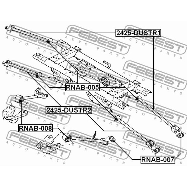 Рычаг nissan terrano d10 2014.03- el тяга задняя поперечная передняя ...