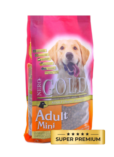 NERO GOLD super premium Adult Mini для взрослых собак малых пород, с ...
