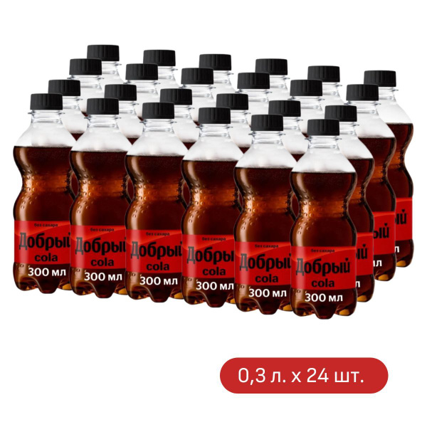 Добрый лимонад 0,3л.*24шт. Кола без сахара Пэт Dobry купить на OZON по ...