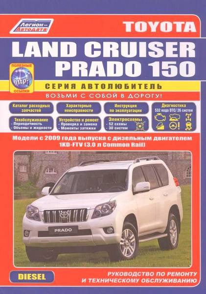 Toyota Land Cruiser Prado 150. Модели c 2009 года выпуска с дизельным двигателем 1KD-FTV (3,0 л ...