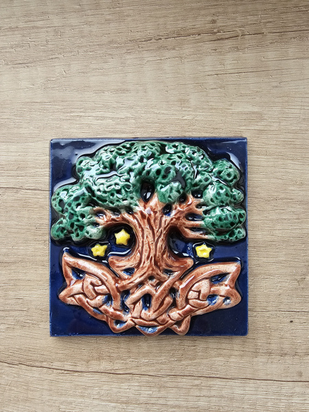 Чудо дерево Панно изразец настенный декор плакетка украшение настенное интерьерное