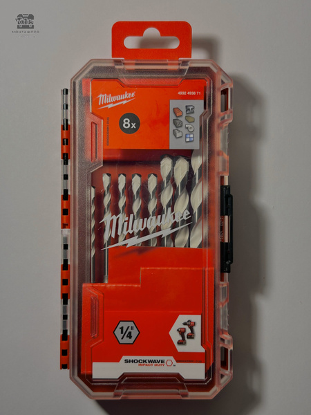 Набор сверл по мультиматериалам (8шт; 4-12мм; хвостовик HEX) GENII ...