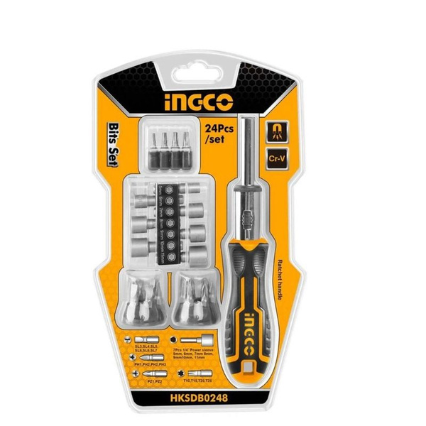 Отвертка в наборе Ingco Industrial HKSDB0248 24 предмета купить на OZON ...