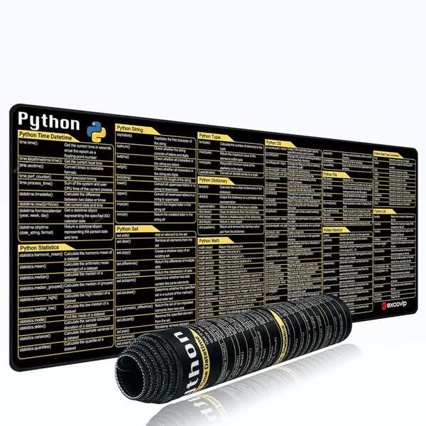 Коврик для мыши Python Коврик для мыши для клавиш быстрого доступа (300*800*2MM), черный, желтый ...