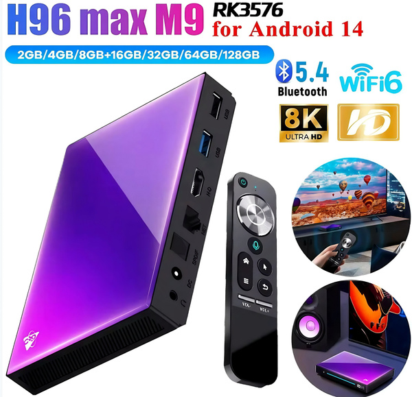 Характеристики 2025 Новейшая H96 MAX M9 Al Smart TV Box RK3576,8ГБ ...