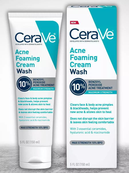 CeraVe для Умывания от Прыщей и Акне. Бензоил Пероксид 10% купить на ...
