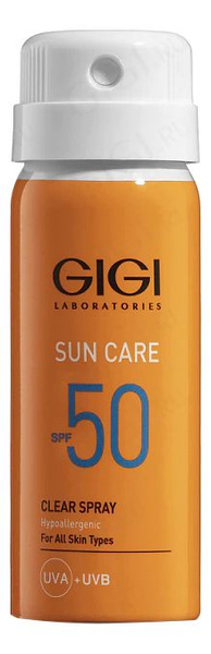 GiGi Солнцезащитный спрей для лица Sun Care Clear Spray SPF50 40мл ...