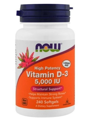 Now foods высокоактивный витамин D-3 5000 ME 240 капс купить на OZON по низкой цене (716126174)