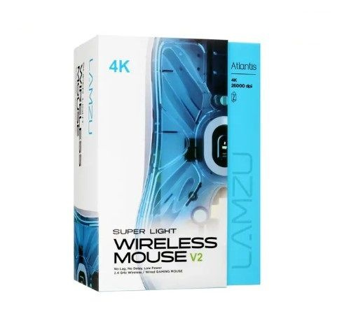 Мышь проводная Lamzu проводная Atlantis V2 Nordic MCU 4К белый , белый ...