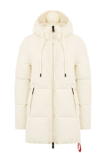 Пуховик Женский After Label белый Полиамид, размер 52 Длинный Зима купить c доставкой на OZON по ...