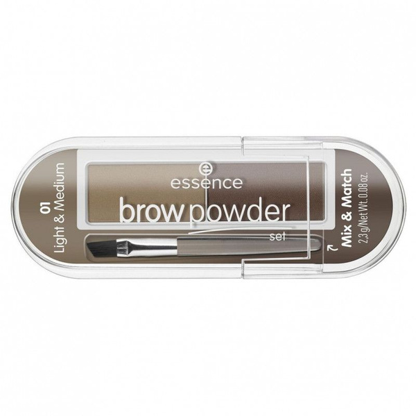 Essence Тени для бровей Brow Powder Set, для блондинок, тон № 01, light ...