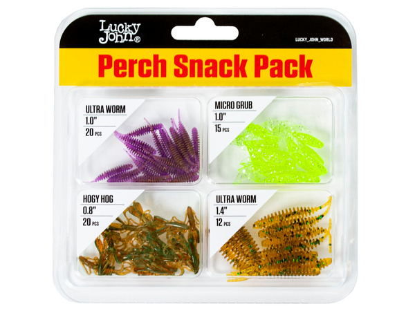 Приманки "съедобные" тонущие LUCKY JOHN PERCH SNACK PACK 004/микроджиг ...