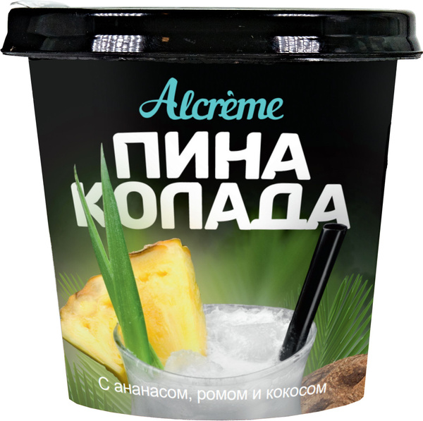 Коктейльное мороженое Пинаколада с ромом 75 г, Alcreme купить на OZON ...