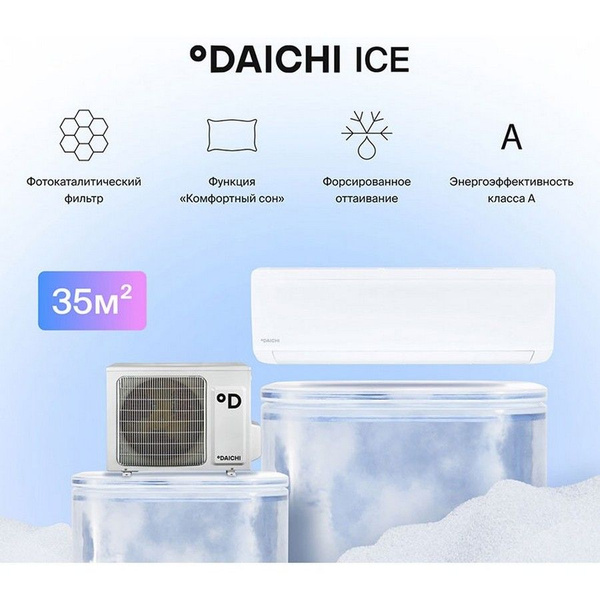 Характеристики Сплит-система DAICHI Ice-1 ON/OF ICE35AVQ1-1/ICE35FV1-1 ...