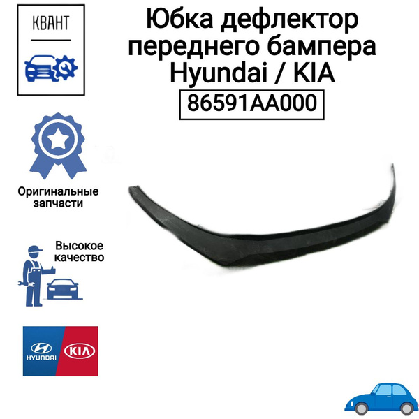 Юбка дефлектор переднего бампера Hyundai / KIA 86591AA000купить c ...