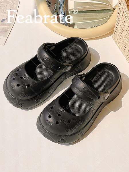 Сабо Женский Feabrate EVA, размер 36, 37 Круглый нос, Водоотталкивающая пропитка Без каблука ...