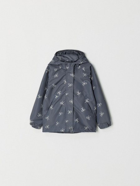 Куртка Девочки SELA темно-зеленый Таслан, размер 116 Демисезон прямой Без наполнителя Китай ...