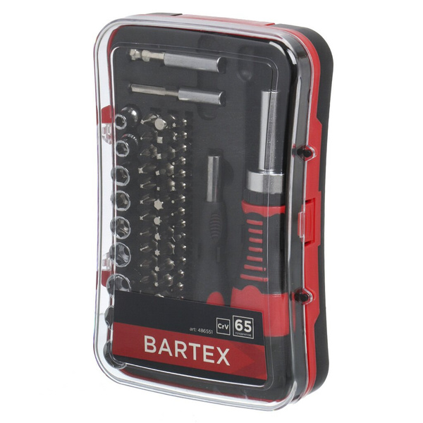 Характеристики Набор инструментов Bartex, металл, пластик, кейс, 65 предметов подробное описание ...