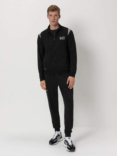 Комплект одежды Мужской EA7 Повседневный черный, размер 54, 56 Хлопок, Полиэстер Логотип ...