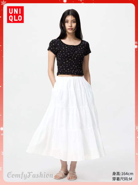 Юбка Женский Uniqlo белый, размер 165 На любой сезон купить c доставкой на OZON по низкой цене ...