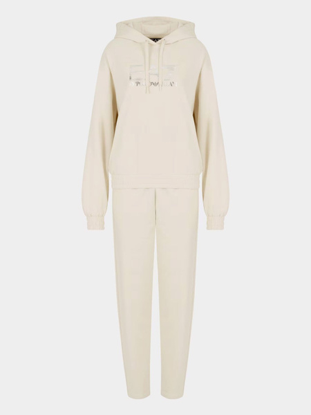 Комплект одежды Женский EA7 Повседневный кремовый, размер 42, 44 Хлопок, Модал Камбоджа На любой ...