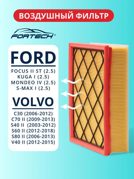 Фильтр воздушный FORD FOCUS II ST KUGA I MONDEO IV S-MAX I (2.5), VOLVO C30 C70 II S40 II S60 II ...