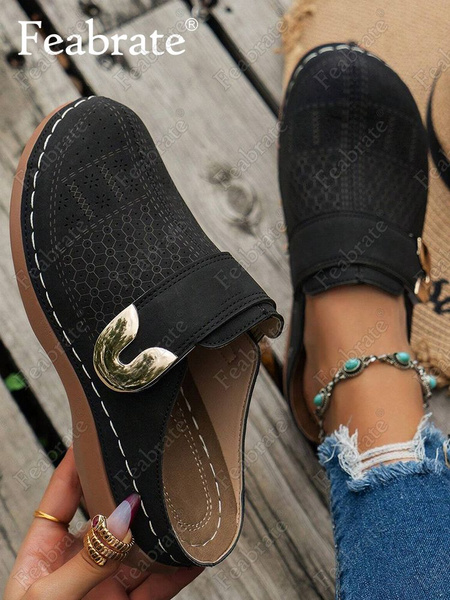 Сабо Женский Feabrate Полиуретан R (средняя), размер 41 Закрытый нос, Круглый нос Стандартный ...