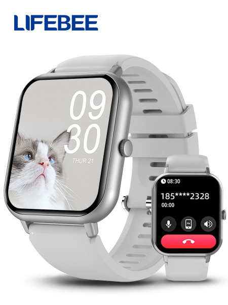 LifeBee смарт часы 54C,серебро,1.83 дюйма купить на OZON по низкой цене (1705607185)