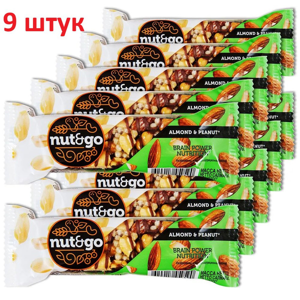 Батончик Nut&Go Protein миндаль и арахис, 36 г купить на OZON по низкой цене (1964362553)