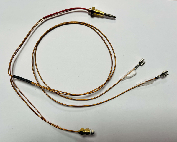 Термопара для ВПГ NEVA-LUX, АСТРА (2-х проводная, резьба М8x1, L-350мм, провод датчика L-550мм ...