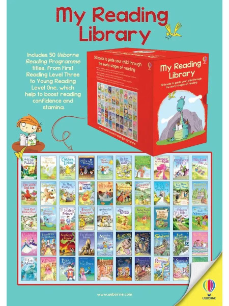 My Reading Library Коллекция из 50 книг Usborne красный бокс купить на ...