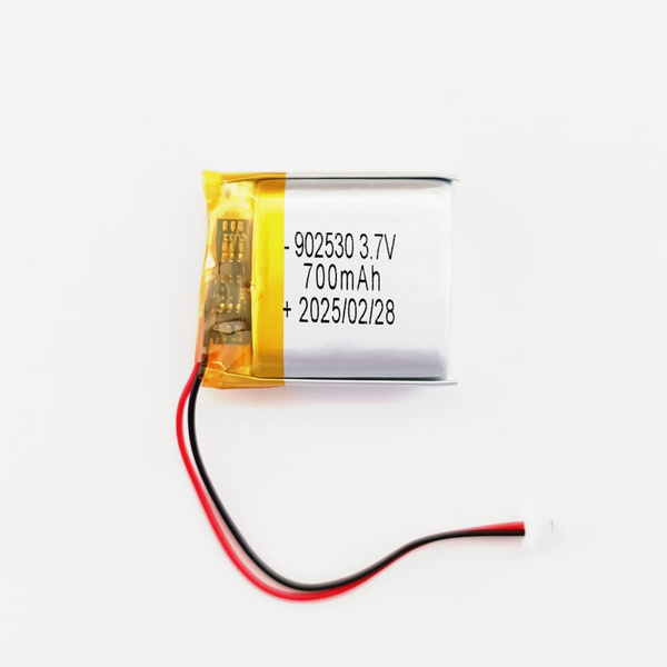 Аккумулятор 3.7v 700mAh 2 pin 2 провода + разъем (фишка) коннектор ...