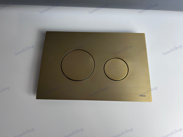 TECEloop 9240938 золото матовый , не оставляет отпечатков, Пластиковая (панель) кнопка смыва для ...